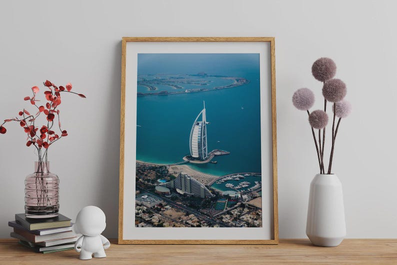 Burj Al Arab Poster, Luxury Dubai Wall Art, Iconic Skyline Print ...