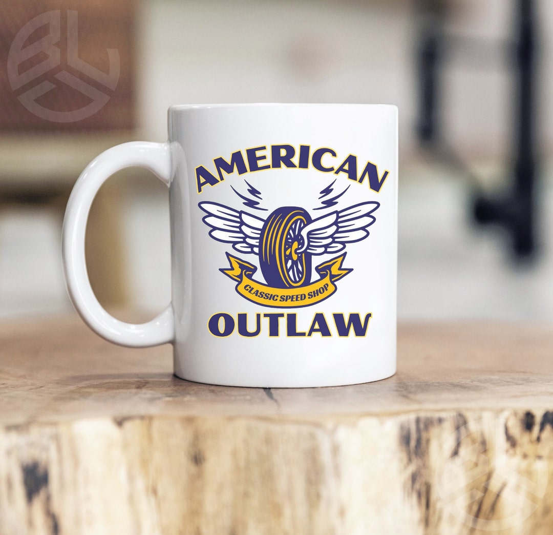 American Outlaw Ceramic Mug 11oz, Biker, Hot Rod, FTW - Etsy