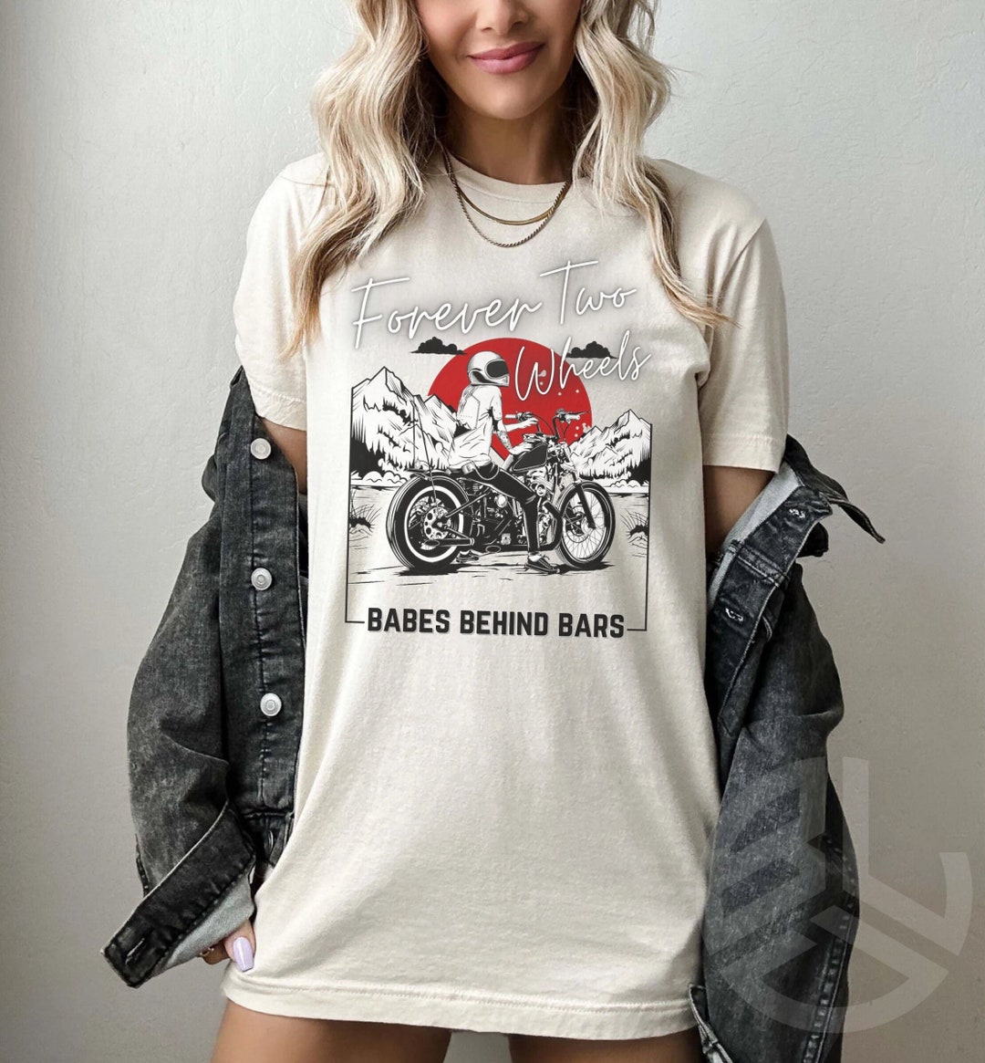 Forever Two Wheels, FTW, Biker Shirt, Biker Babe, Vintage Motorcycle ...