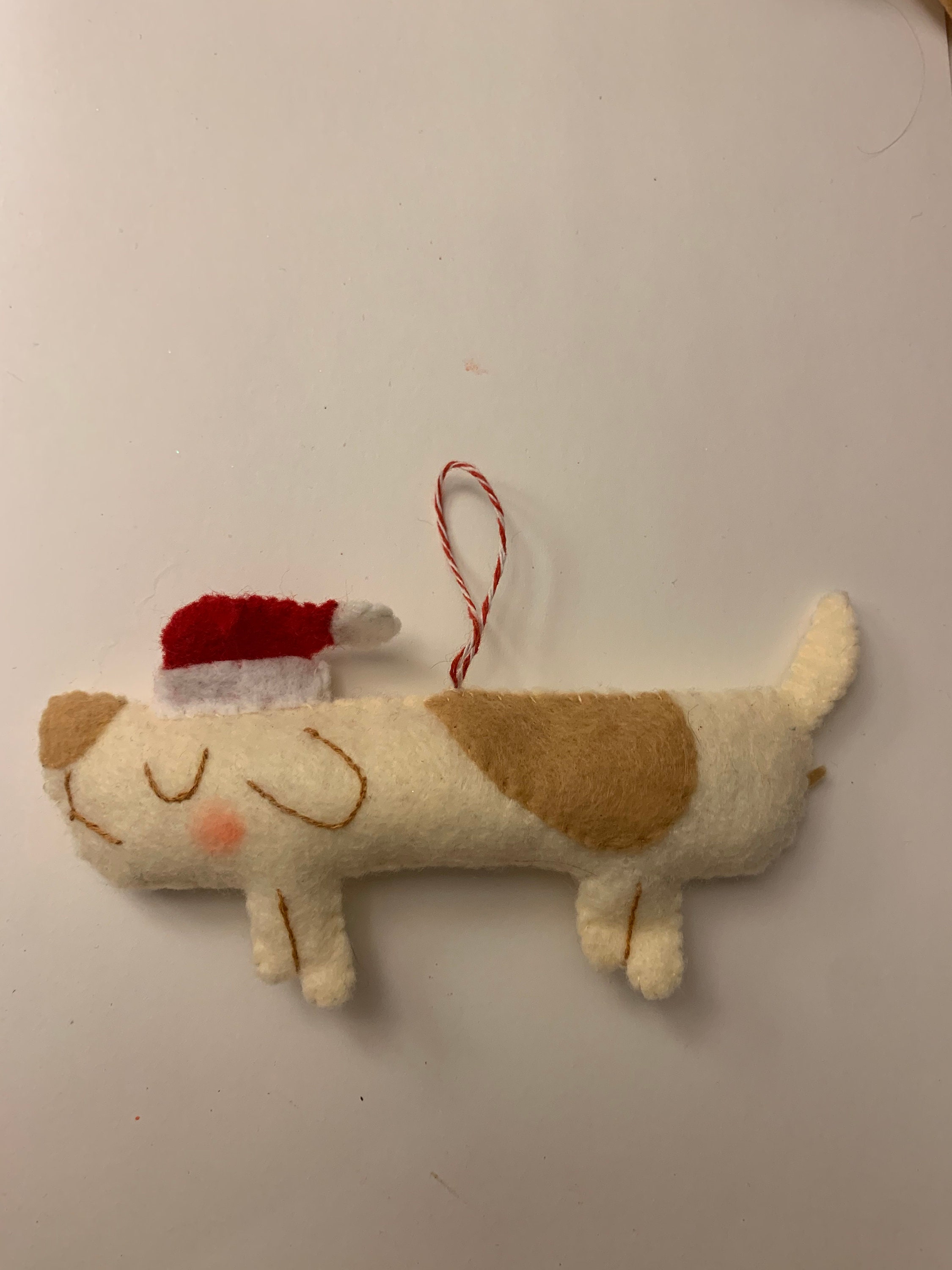 Bluey Long Dog Santa Ornament - Etsy