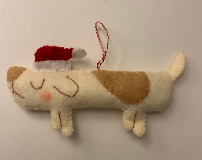 Bluey Long Dog Santa Ornament - Etsy