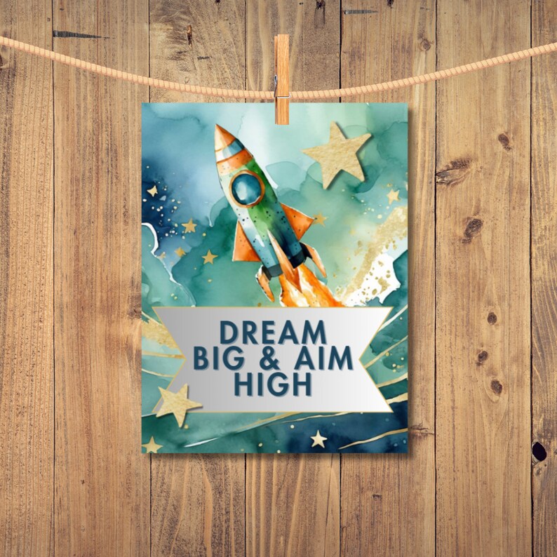 Outer Space Motivation Posters for the Classroom - Etsy