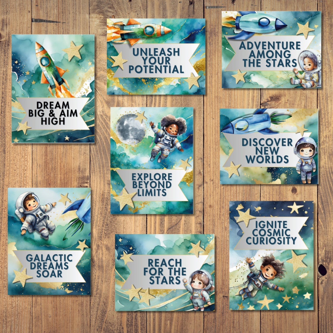 Outer Space Motivation Posters for the Classroom - Etsy