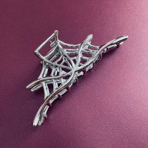 Metal Spiderweb Hair Goth Hair Clip Claw | Halloween Hair Accessories ...
