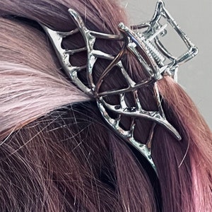 Metal Spiderweb Hair Goth Hair Clip Claw | Halloween Hair Accessories ...