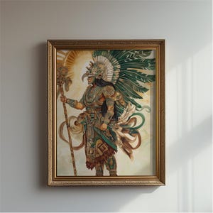 Quetzalcoatl With the Rising Sun | Aztec Gods Printable Wall Art ...