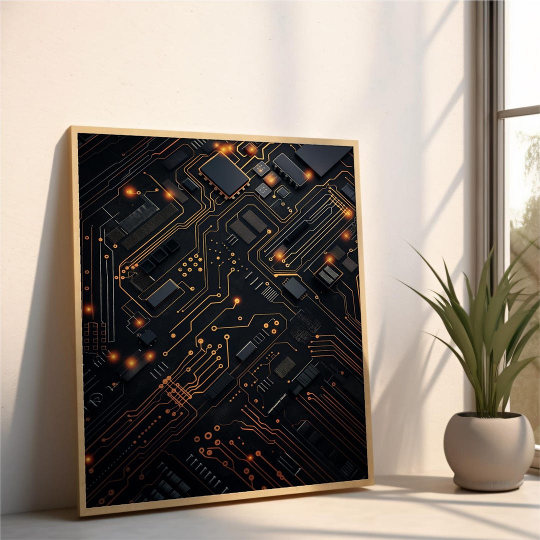 Circuit Board | Printable Wall Art | Circuit Diagram | High Tech Poster ...