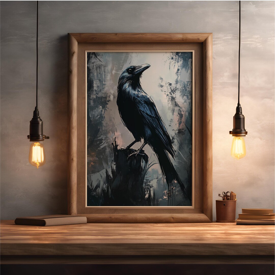 Dark Fantasy Raven Print: Gothic Witchy Decor (digital Download) - Etsy