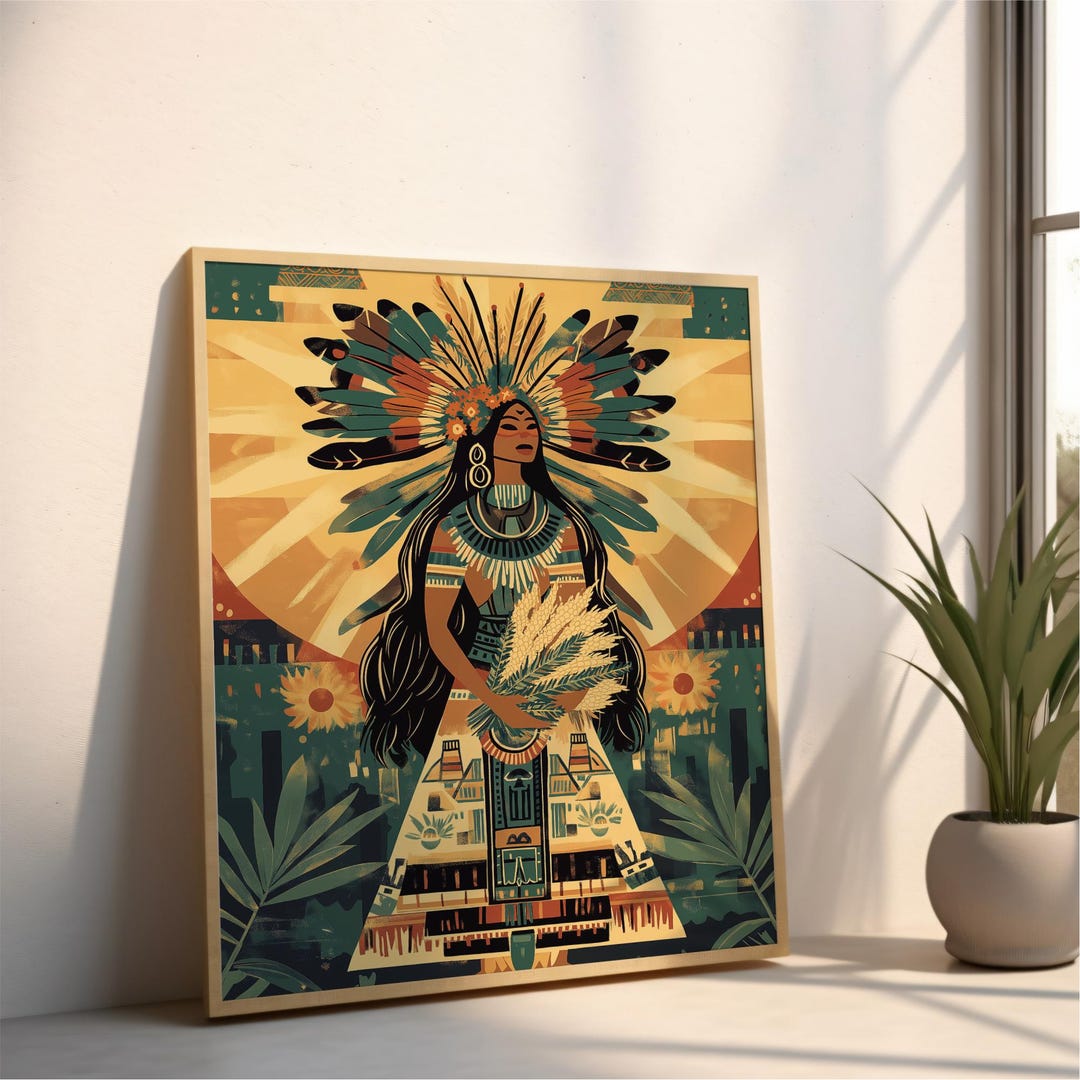 Tonantzin the Mother Goddess| Printable Wall Art | Aztec Goddess of ...