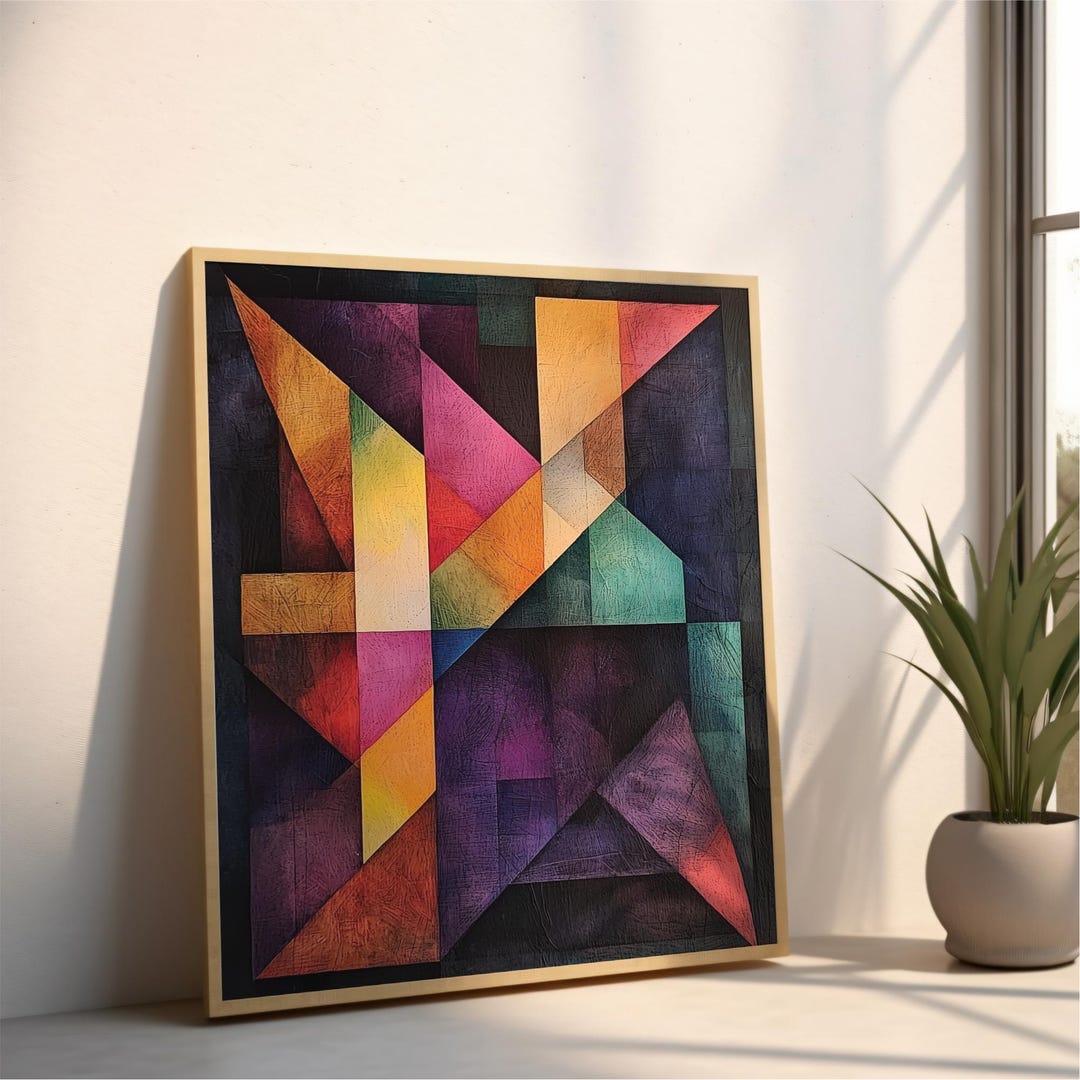 Colorful Tangram | Printable Wall Art | Geometric Abstract Art | Modern ...
