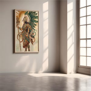 Quetzalcoatl With the Rising Sun | Aztec Gods Printable Wall Art ...