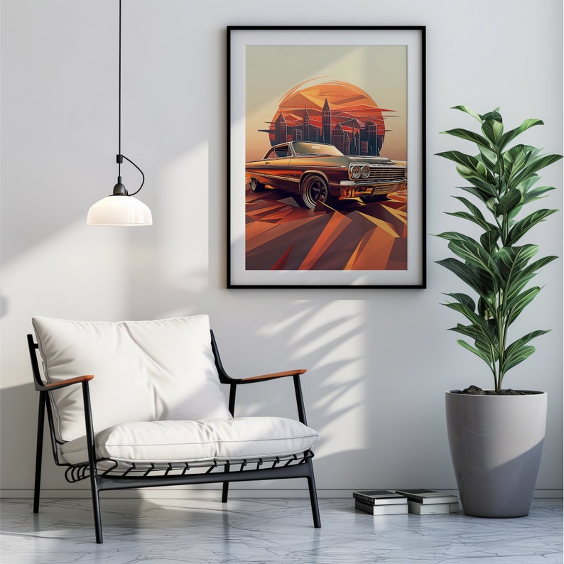 Cruisin in My '64 Futuristic Muscle Car Poster Classic Automotive Art ...