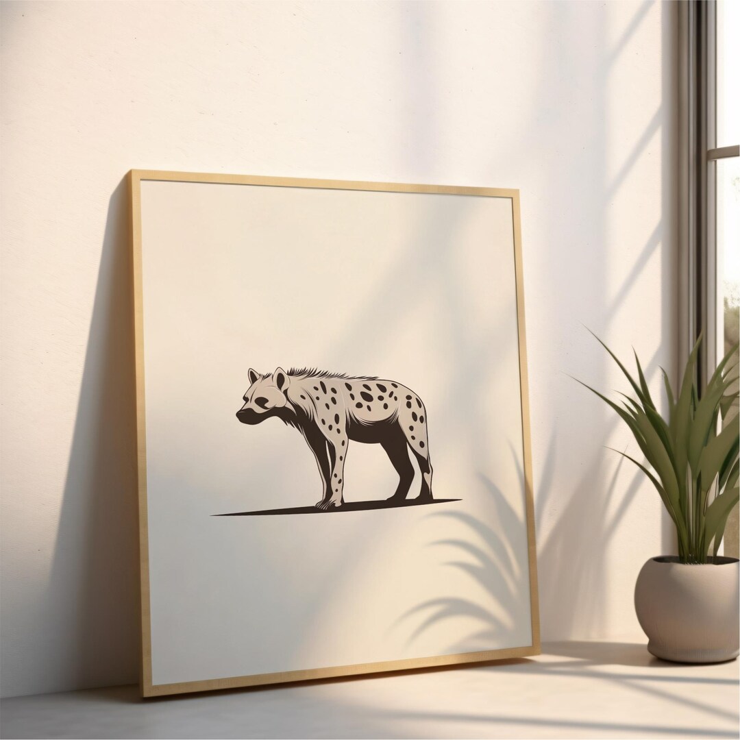 Minimalist Hyena Print: Modern Animal Silhouette (digital Download) - Etsy