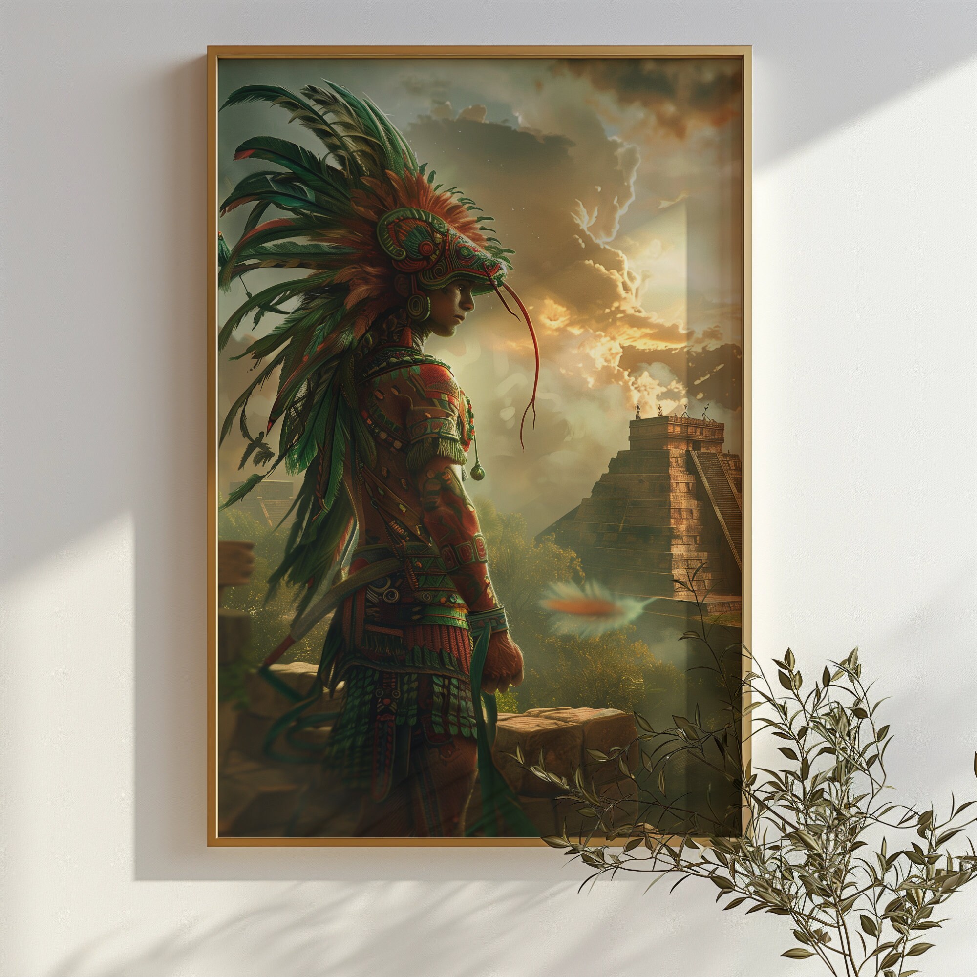 Return of Quetzalcoatl Aztec Gods Printable Wall Art Ancient Mexican ...
