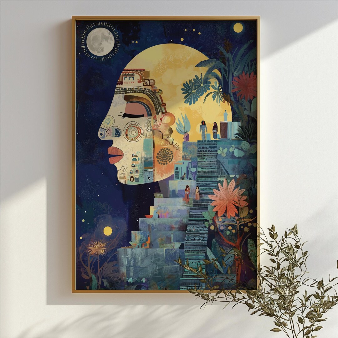 Moon Spirit at the Solstice | Printable Wall Art | Mystical Lunar ...