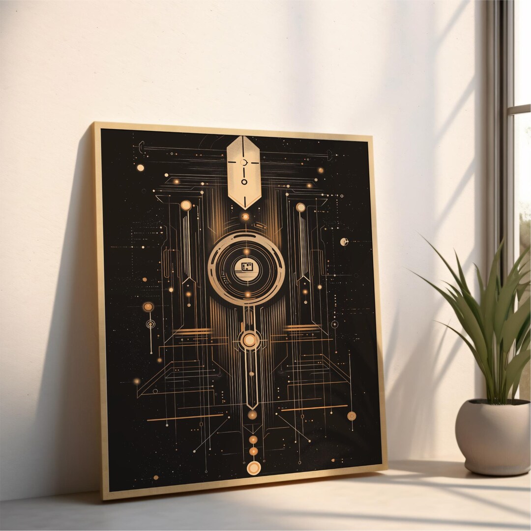 Cyberpunk Schematic Print: Futuristic Sci-fi Tech Poster (digital ...