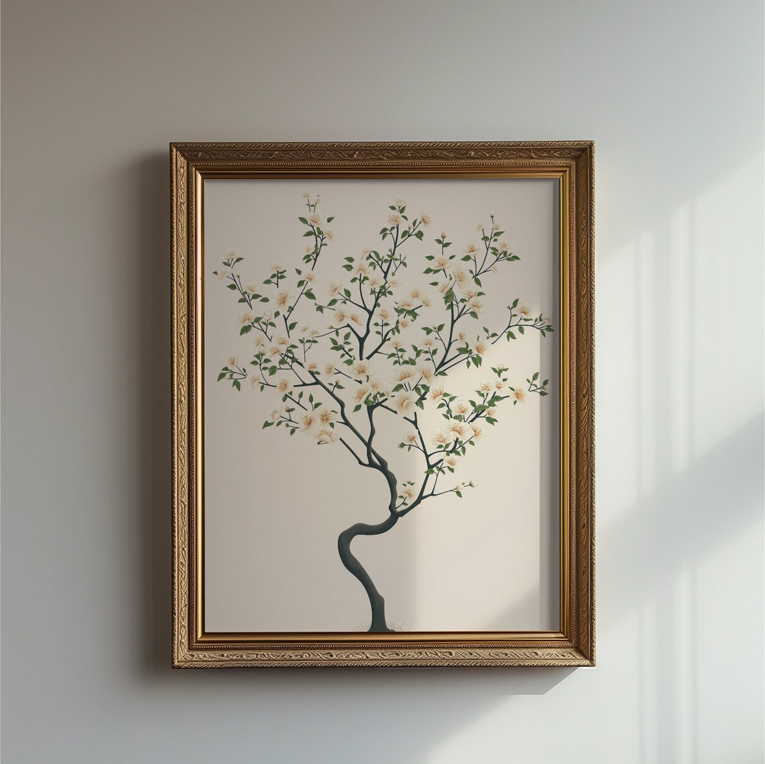 Cherry Blossom Tree Print: Vintage Botanical Wall Art (digital Download ...
