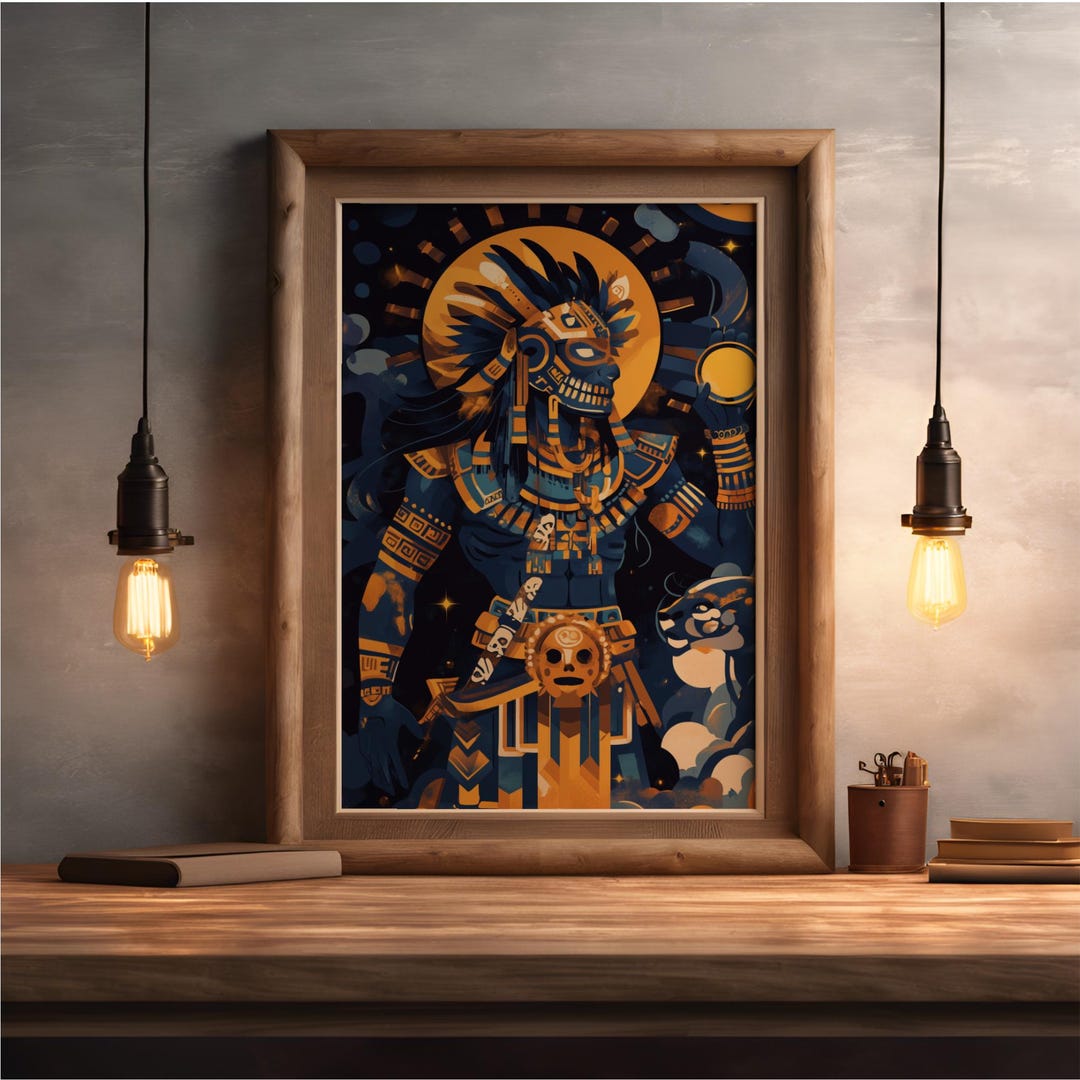Tezcatlipoca the Smoking Mirror | Printable Wall Art | Aztec God of ...