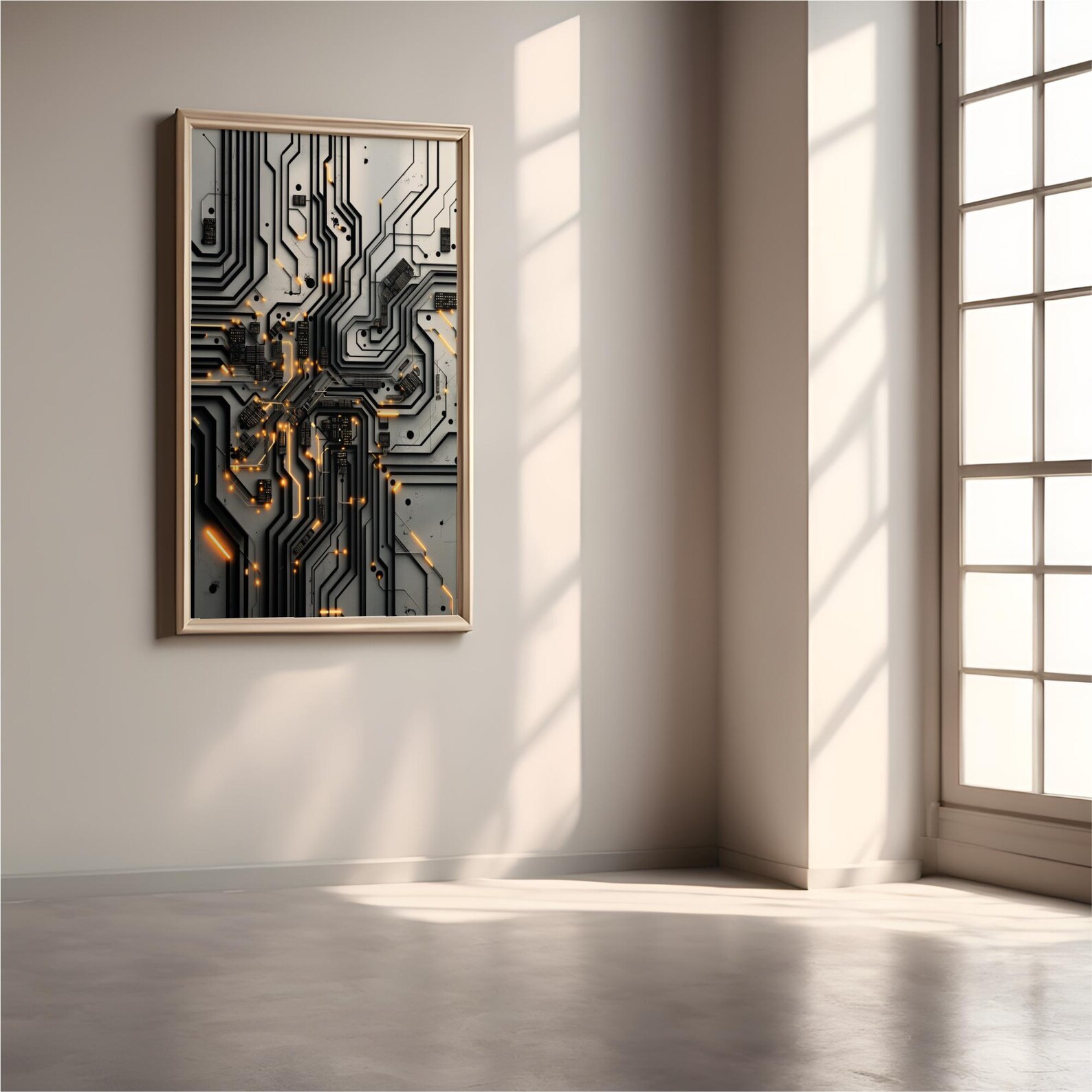 Circuit Diagram Art Print: Abstract Tech Office Decor (digital Download ...
