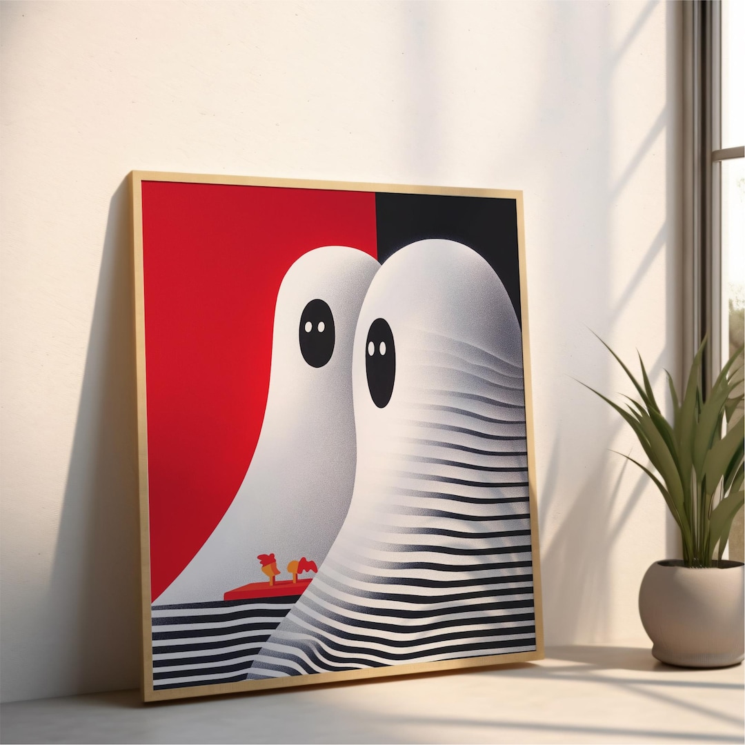 Abstract Ghost Art Print: Modern Surrealist Design (digital Download ...