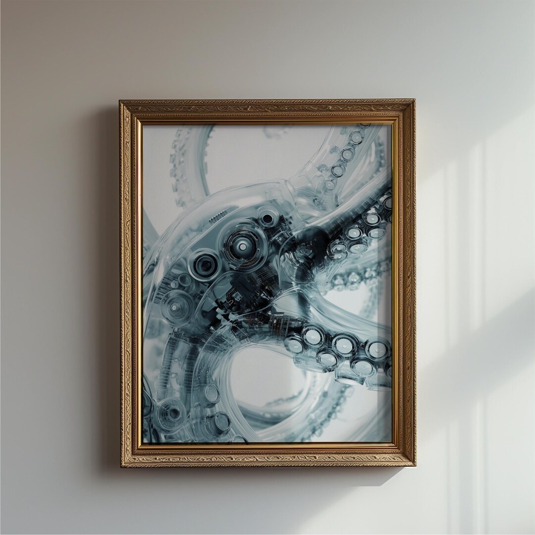 Cyber Octopus Art Print: Futuristic Animal Poster (digital Download) - Etsy