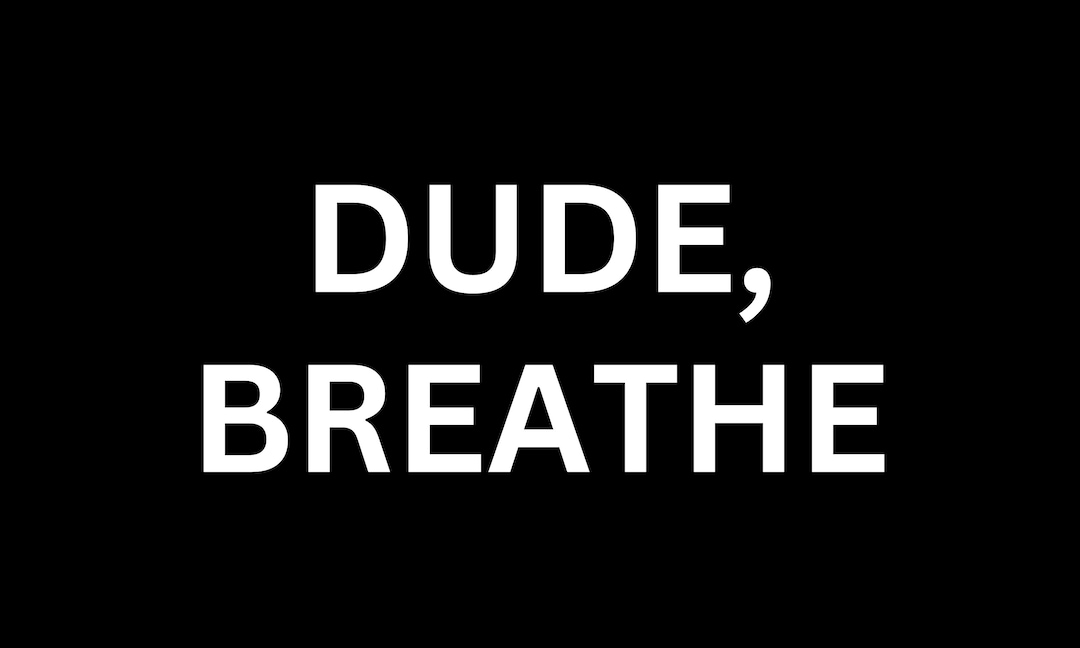 DUDE, BREATHE Custom Wall Flag - Etsy