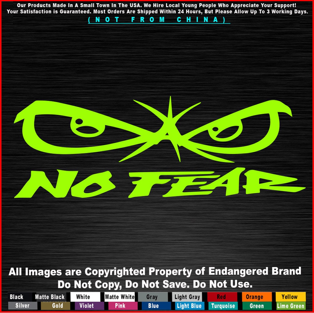 JDM Angry Eyes No Fear Text Stance Turbo Illest Car Fits Jeep Truck ...