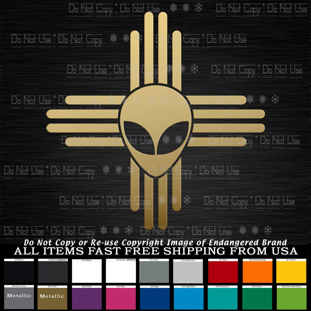 NM Zia Alien Sticker Decal - Etsy