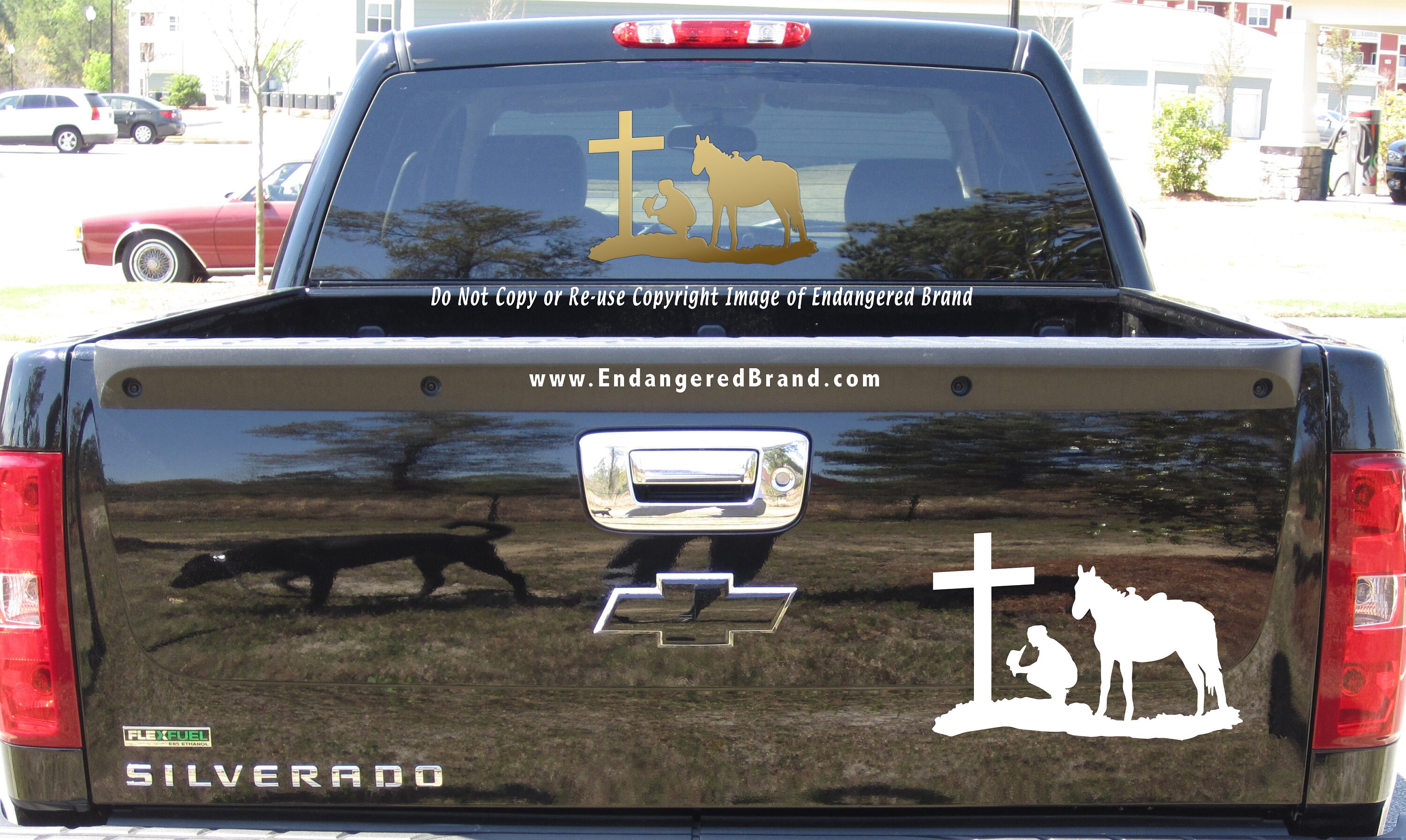 Cowboy Kneeling at the Cross Sticker Decal - Etsy