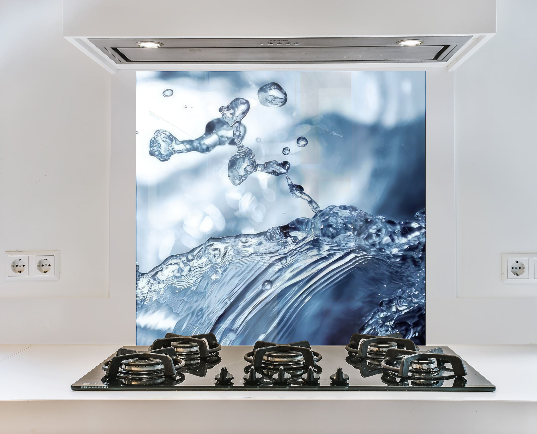 Tempered Glass Water Backsplash Tile Water Splashback for - Etsy