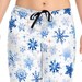 Snowflake Pants, Blue Christmas Snowflakes Pjs, Snowflakes Pajama Pants ...