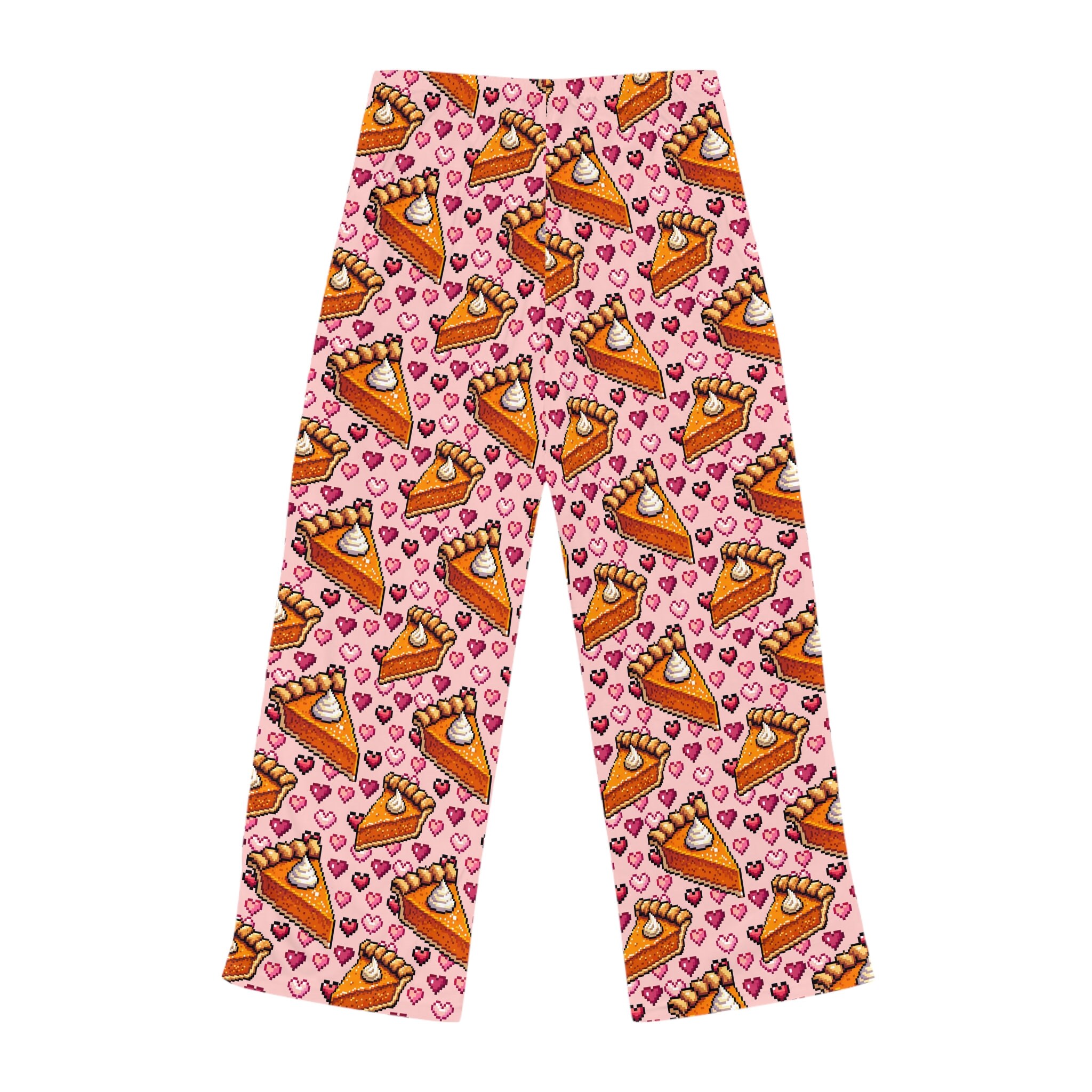 Pumpkin Pie Pajama Pants, Pixel Art Thanksgiving Pjs, Pumpkin Pie ...