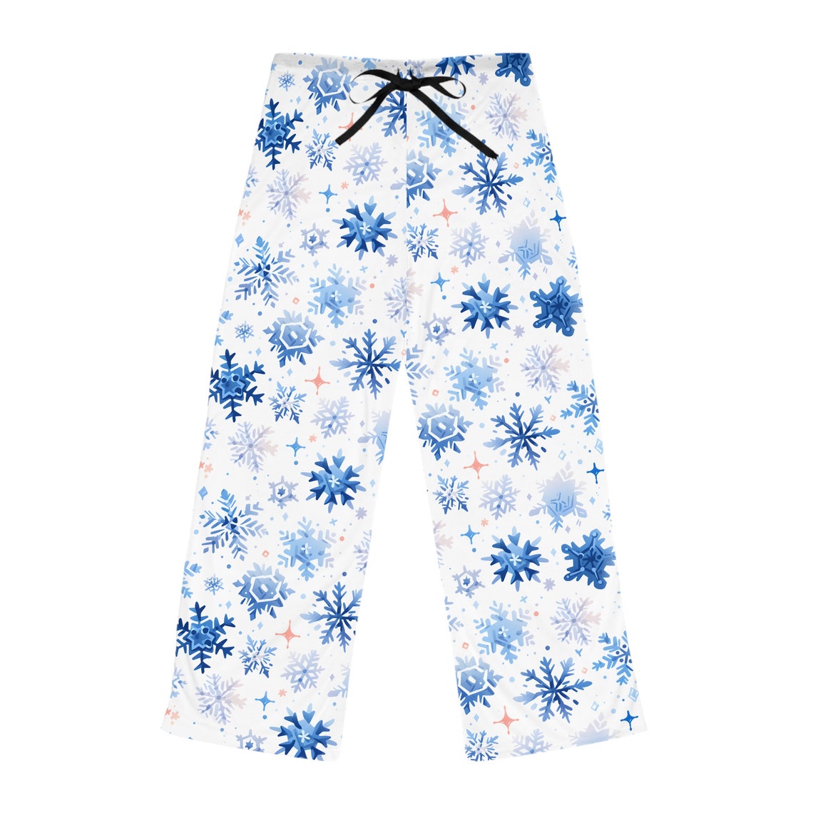Snowflake Pants, Blue Christmas Snowflakes Pjs, Snowflakes Pajama Pants ...