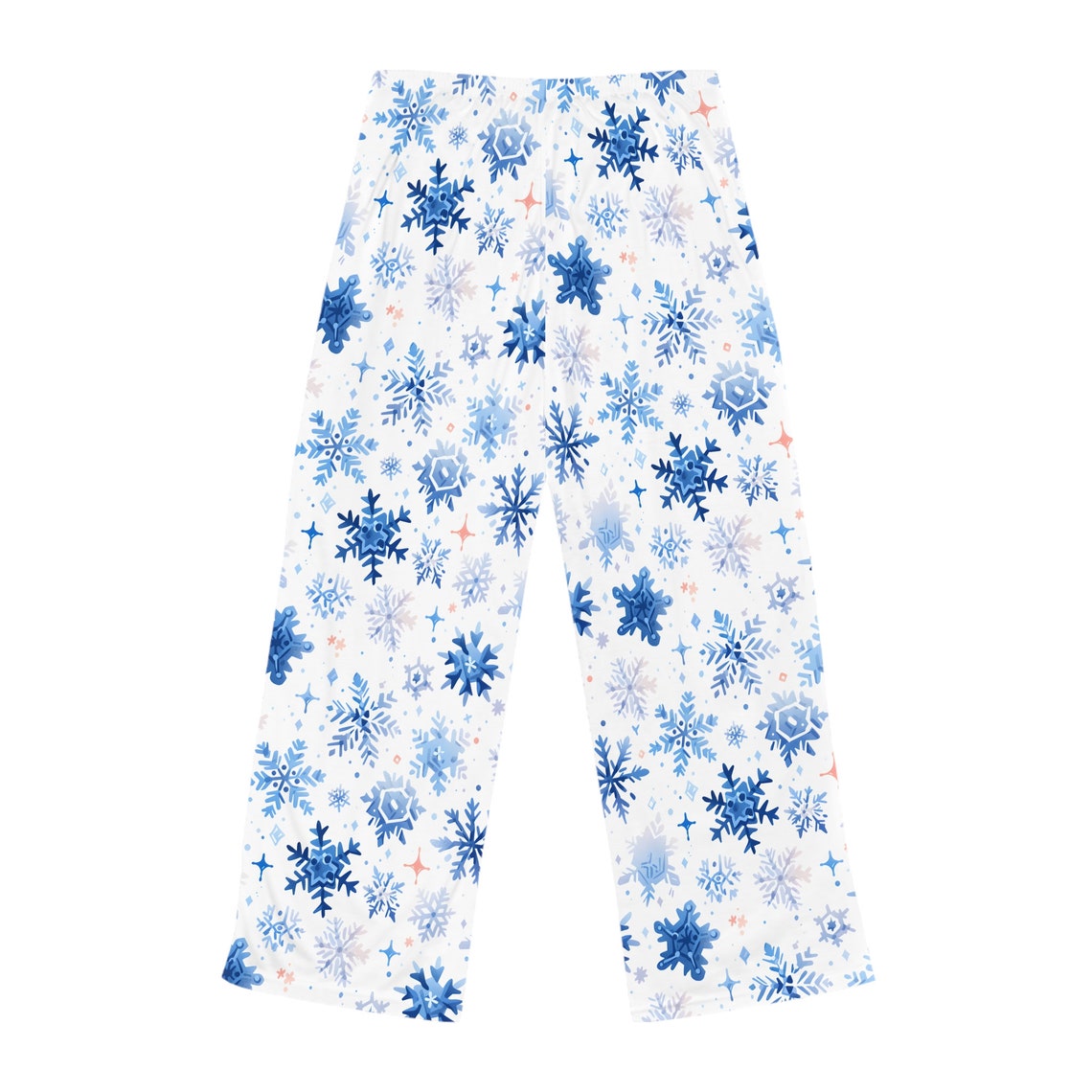Snowflake Pants, Blue Christmas Snowflakes Pjs, Snowflakes Pajama Pants ...