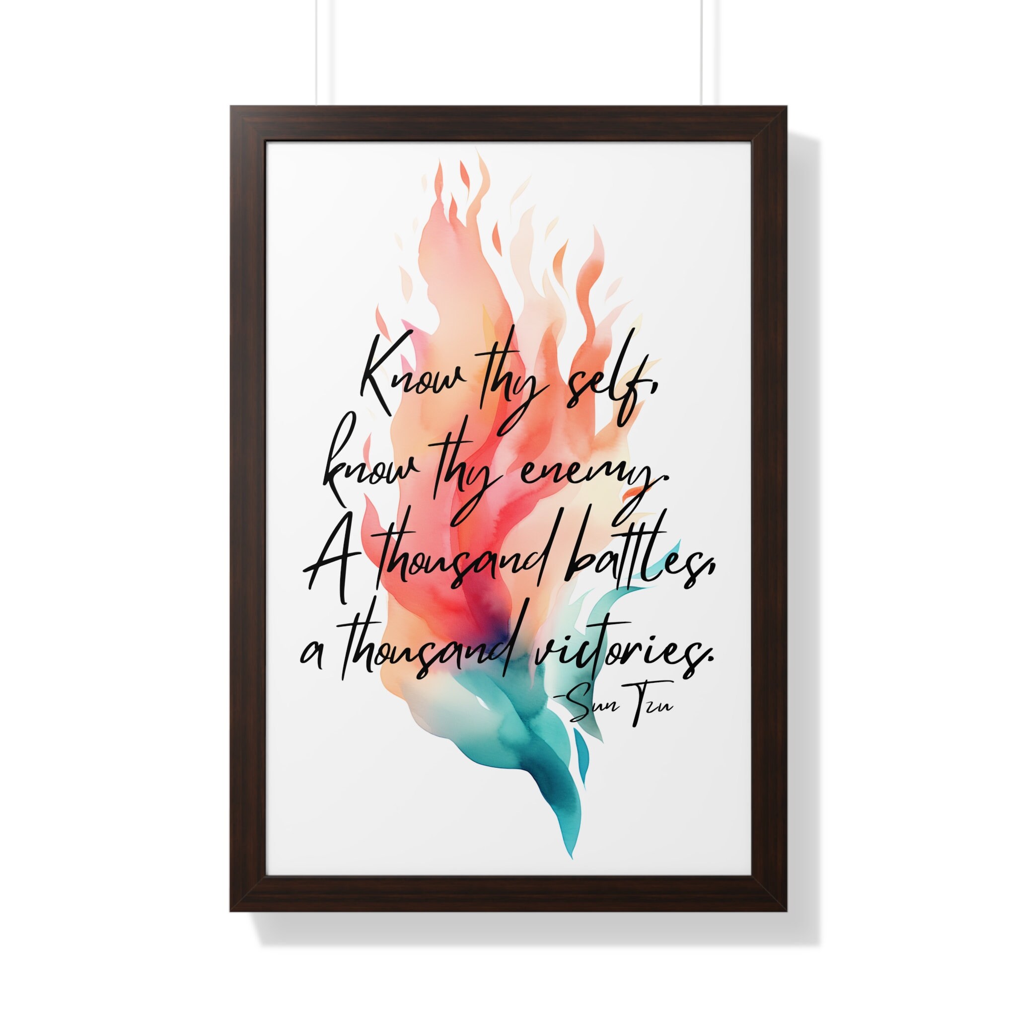 Sun Tzu Quote Poster, Know Thy Self, Know Thy Enemy Quote, Art of War ...