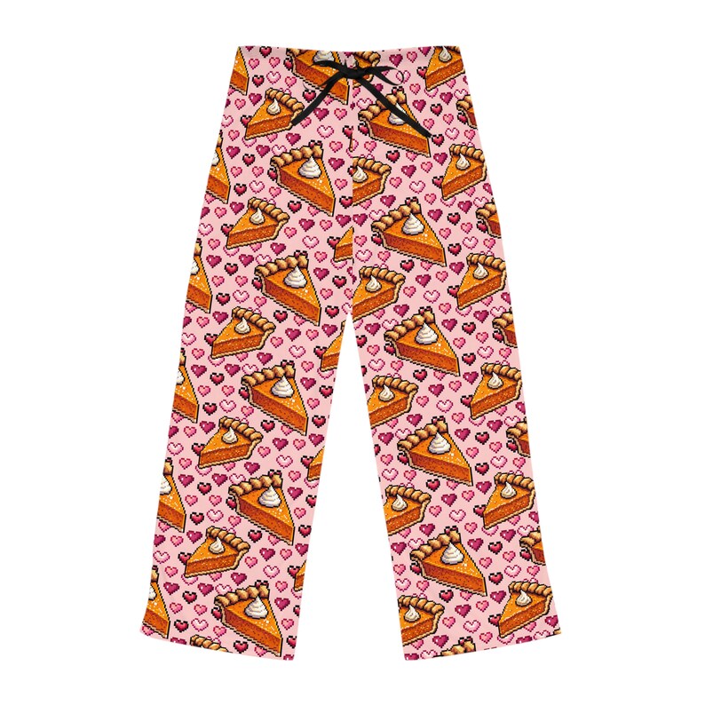 Pumpkin Pie Pajama Pants, Pixel Art Thanksgiving Pjs, Pumpkin Pie ...