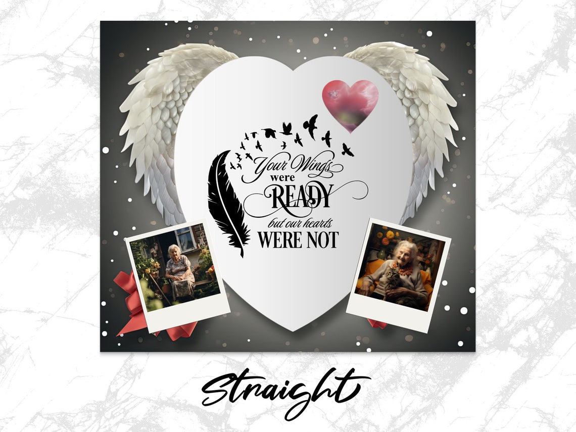 Custom Memorial Photo Wrap 20 Oz Skinny Tumbler Sublimation - Etsy