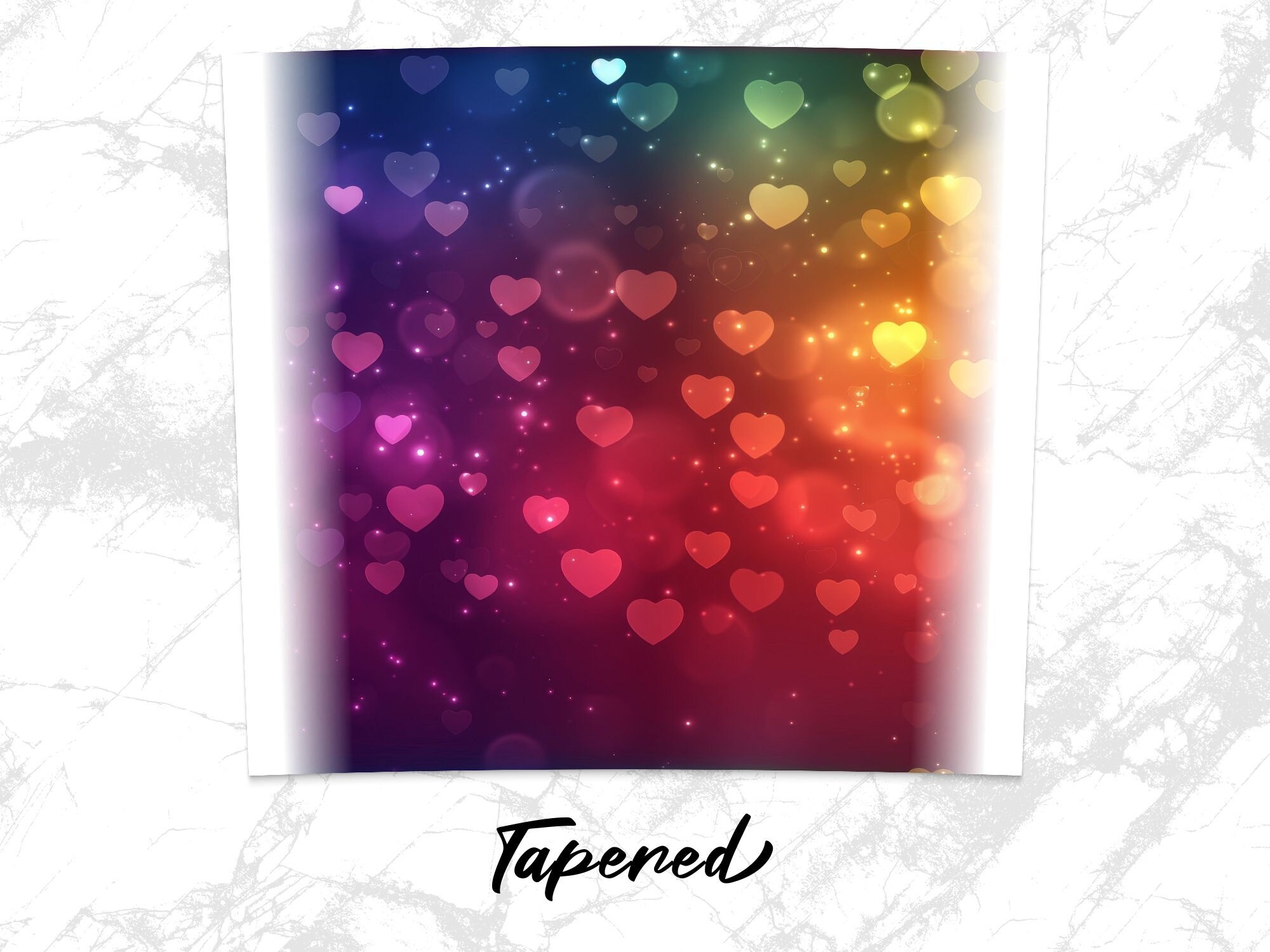 Colorful Heart Bokeh Lights Seamless 20oz Skinny Tumbler Wrap ...