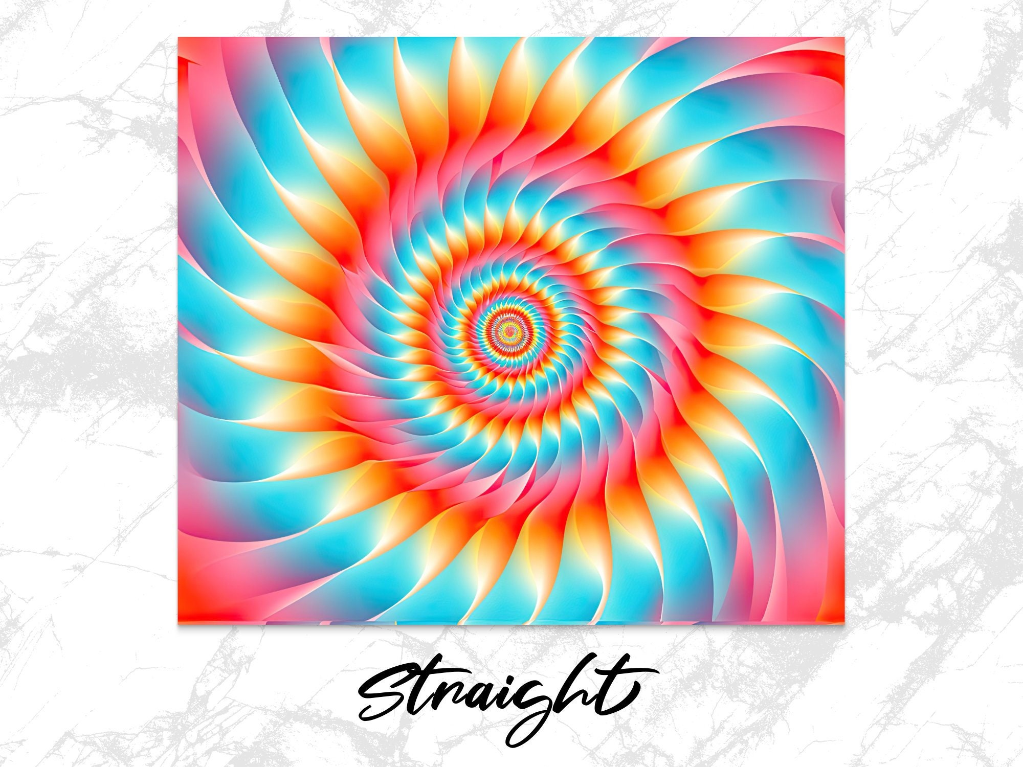 Abstract Spiral Vortex Design, Seamless 20oz Skinny Tumbler Wrap PNG ...