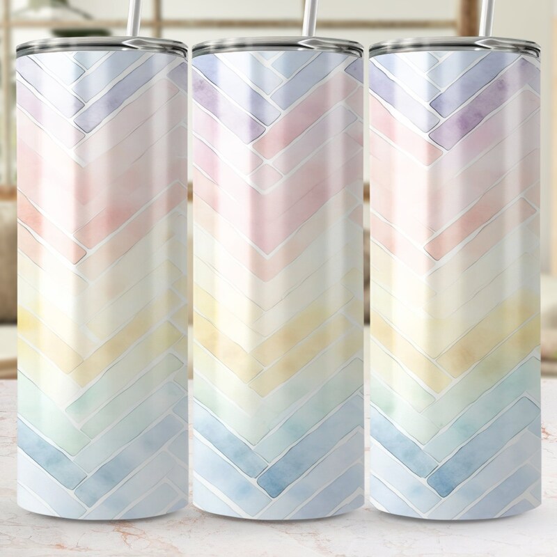 Watercolor Chevron - Etsy