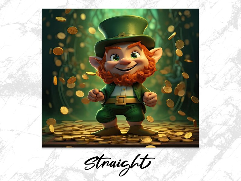 Lucky Leprechaun Gold Coins Magic 20oz Skinny Tumbler Wrap, St ...