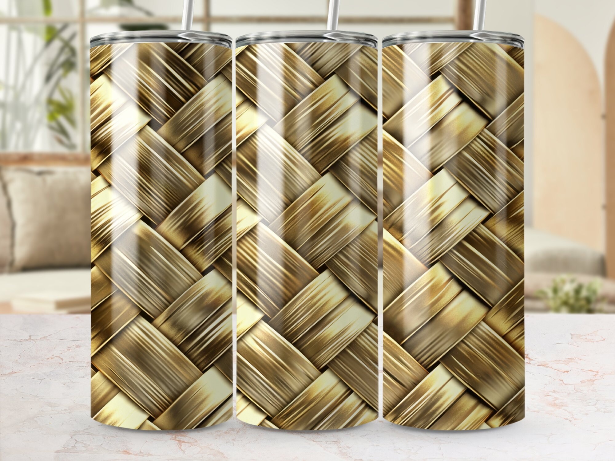Gold Weave Texture Seamless Tumbler Wrap, 20oz Skinny PNG Sublimation ...