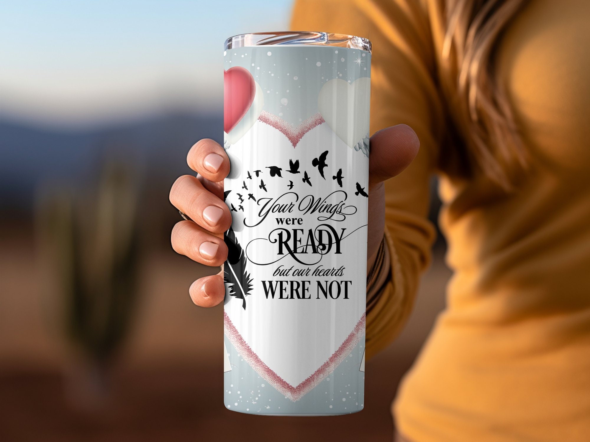 Custom Memorial Photo Wrap 20 Oz Skinny Tumbler Sublimation Design ...