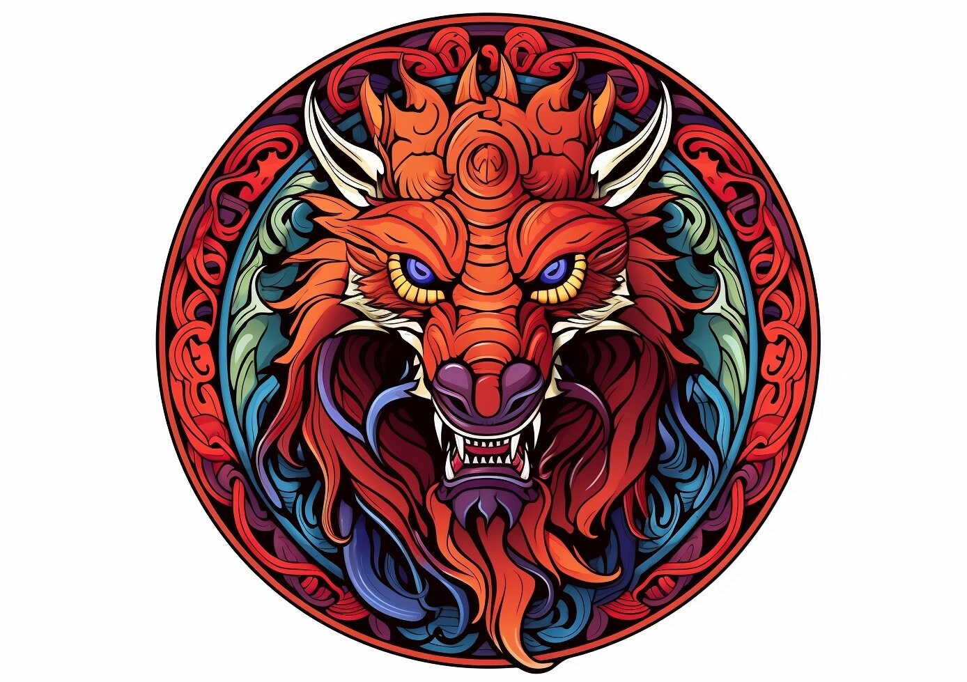 Colouring Book Print on Demand Dragon Mandalas 50 Pages - Etsy