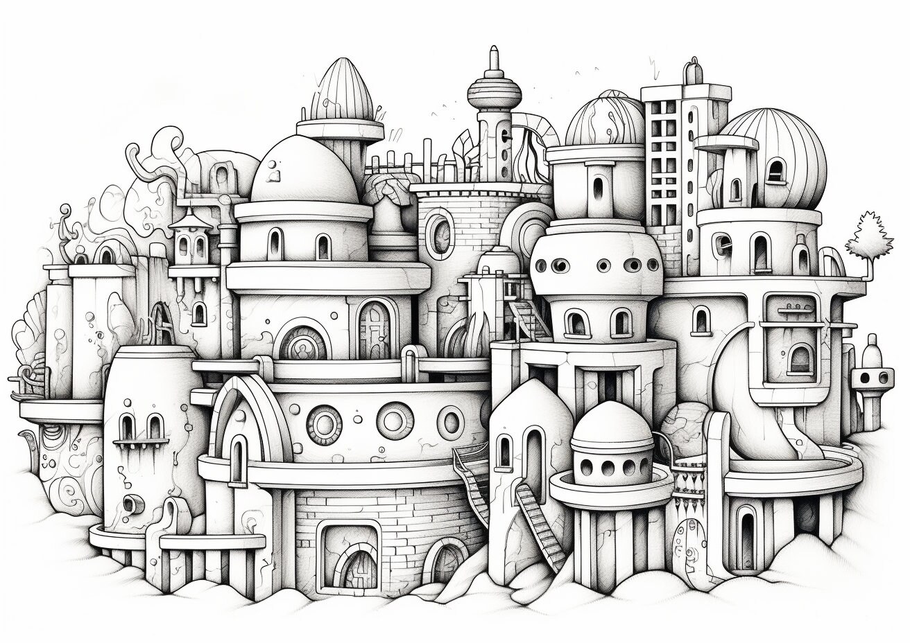 30 Architecture Colouring Pages instant Download Mindfulness ...