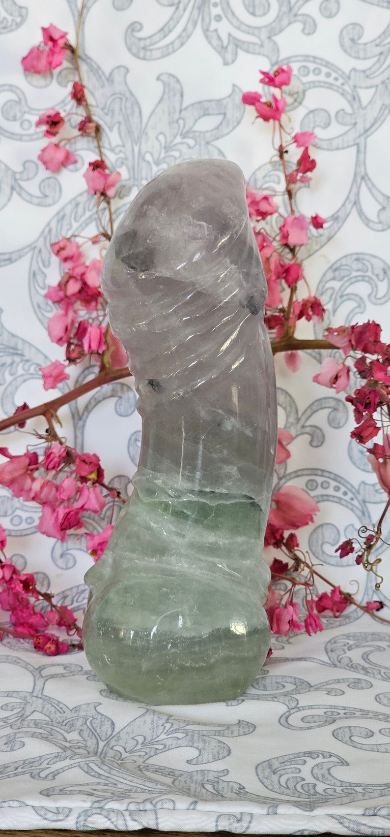 Rainbow Flourite Crystal Penis With Face, Male Peen, Prayer and Worship ...