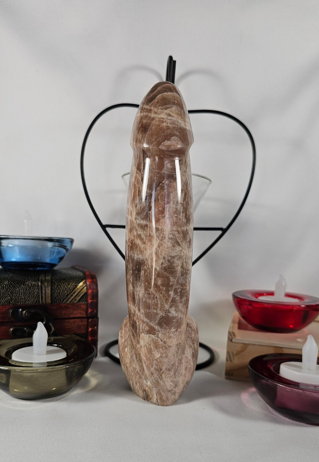 Chatoyant Black Moonstone Penis, Male Peen, Prayer and Worship, Phalic ...