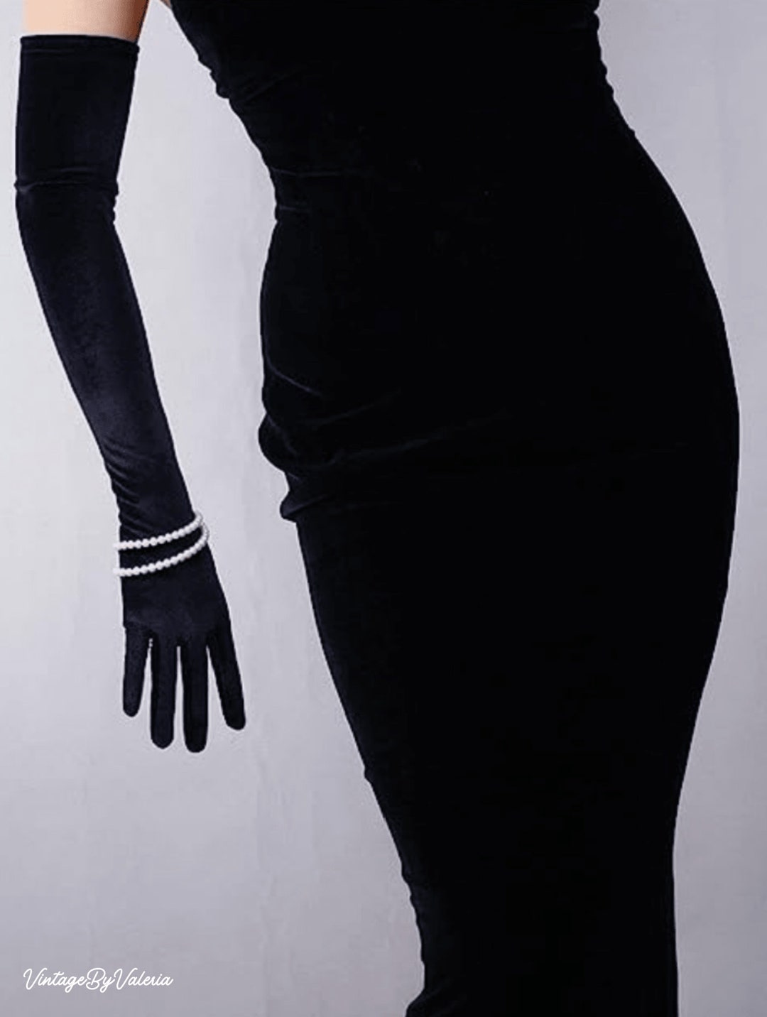 Long Black Satin Gloves Evening Gloves Fancy Dress Ladies - Etsy