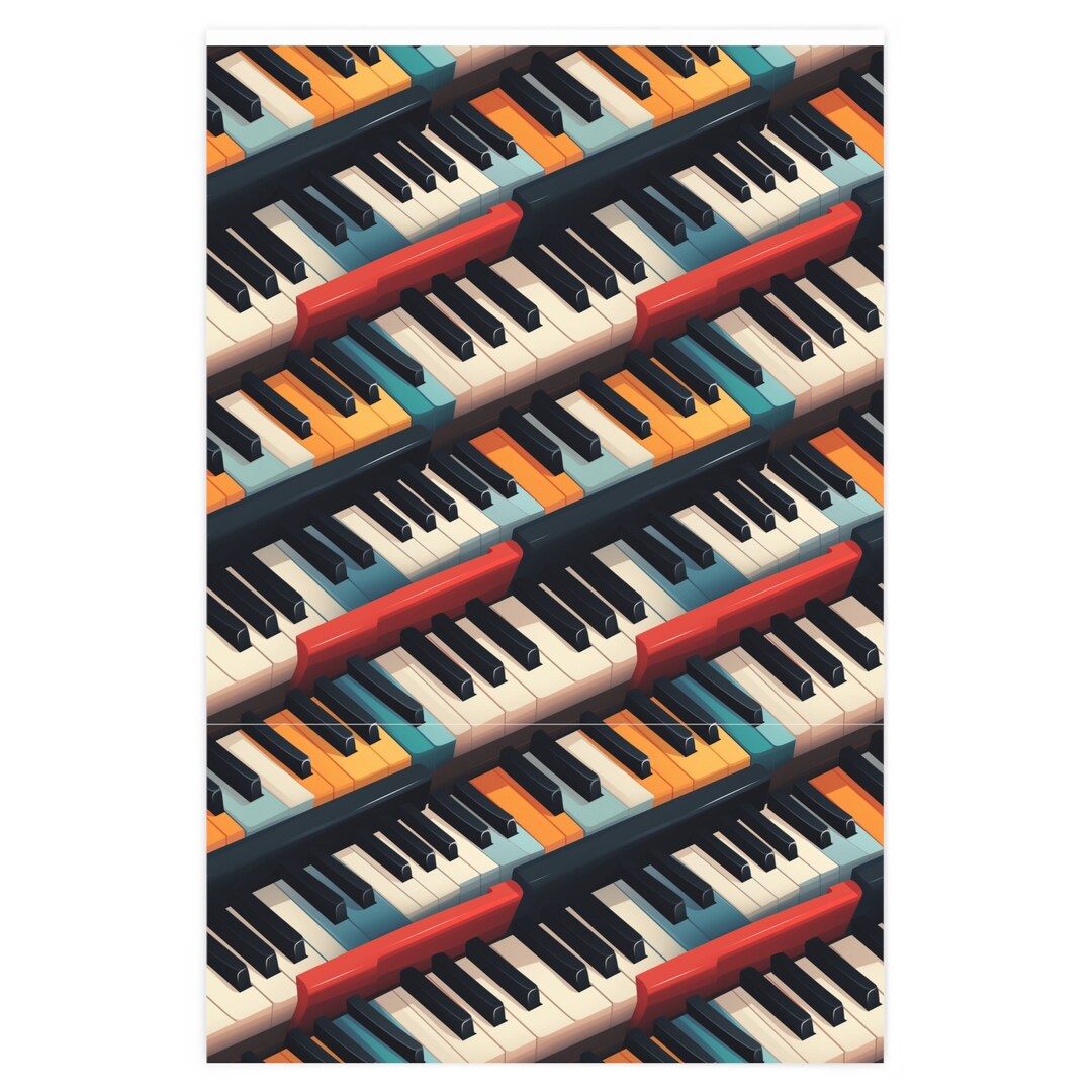 Piano Keys Wrapping Paper - Etsy