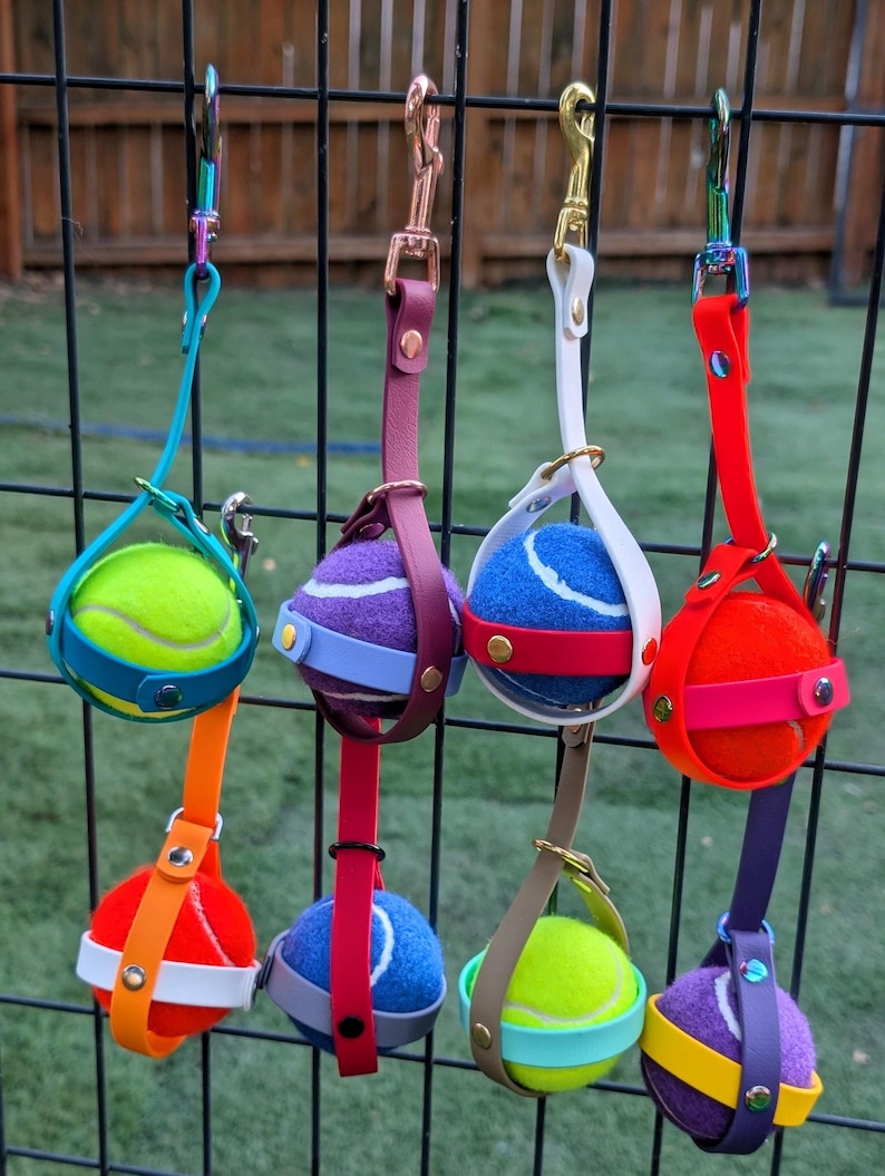 Custom Order | Two Tone 5/8" Biothane Ball Holder - Etsy